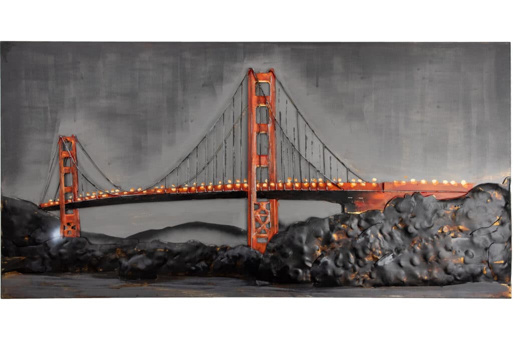 3D Metal Wall Art - Golden Gate Bridge CM20156 - Hand Crafted and Hand ...