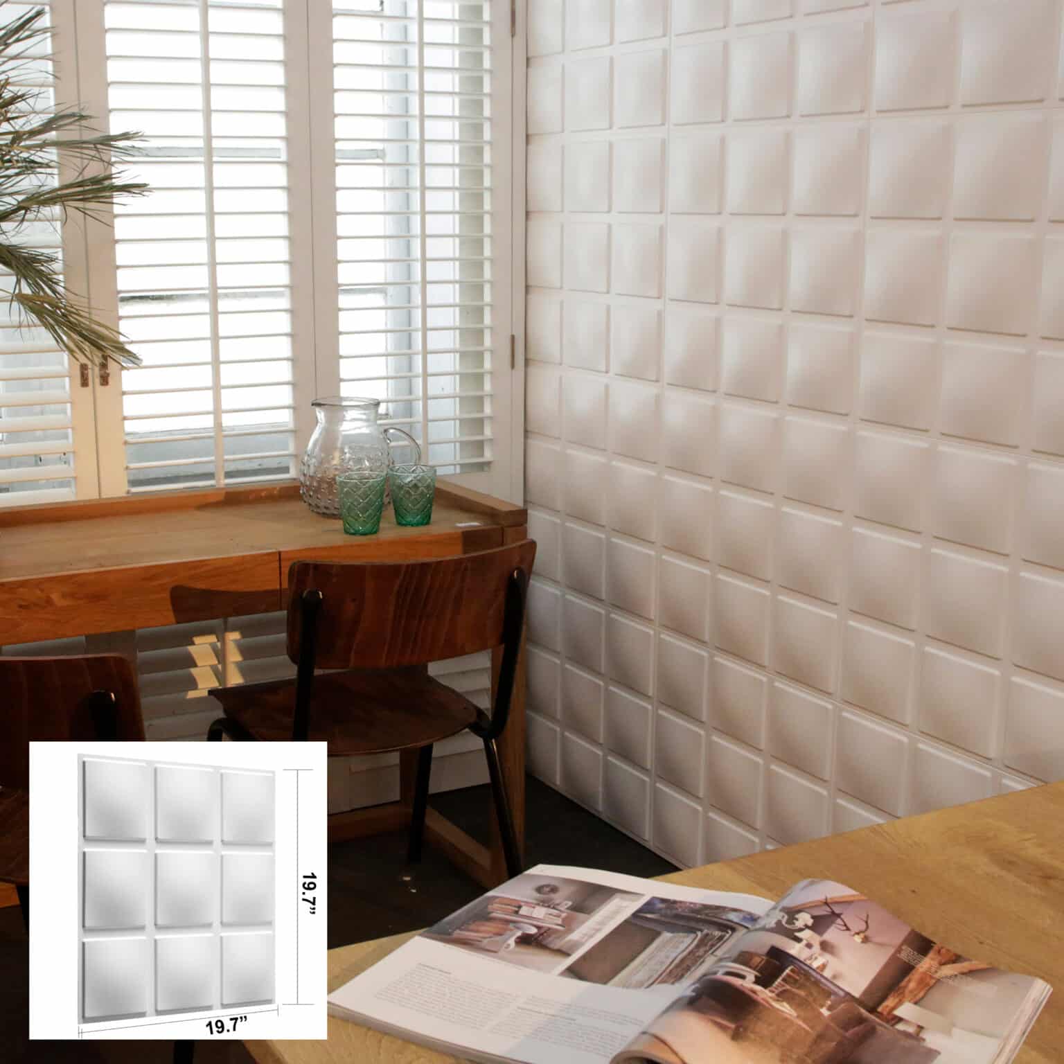 Wall Paneling for Interior - Textured Wall Panels Squares Design