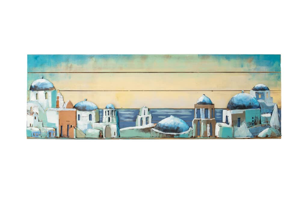 3D Metal Wall Art - Greece C0124-1 - Hand Crafted and Hand Painted