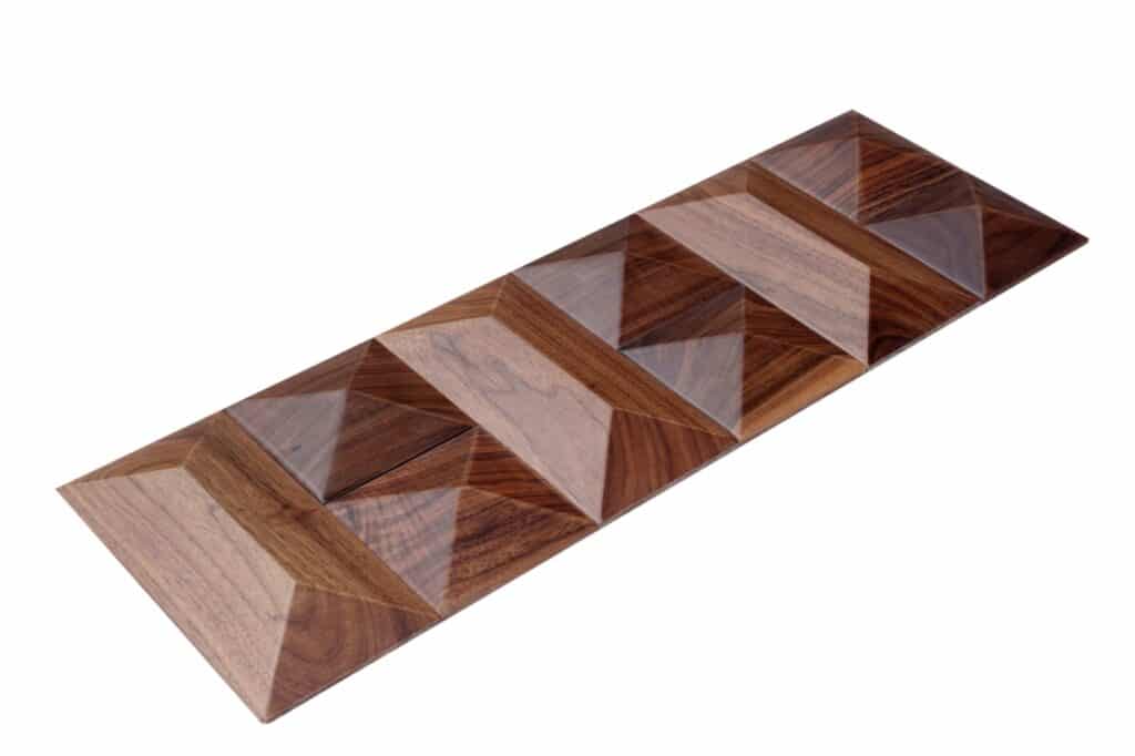 Mosaic Wood Paneling - Wood Wall Panel -Pyramid Mosaic Walnut