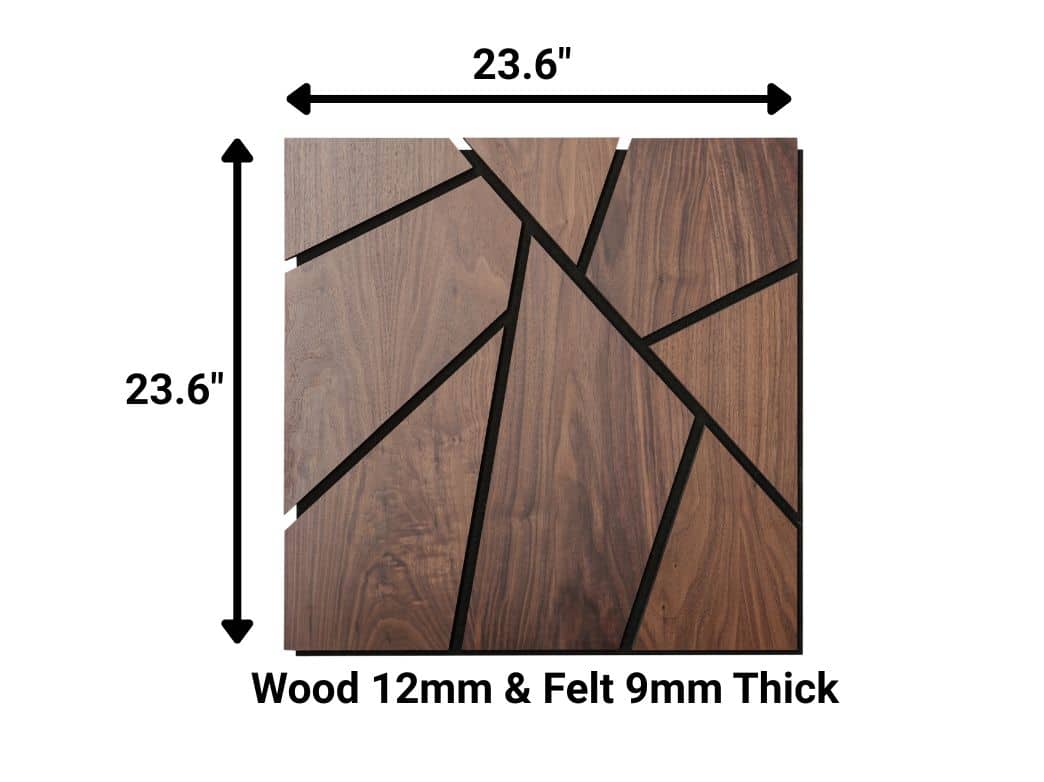 Acoustic Walnut Mosaic Square Panels for Sound Absorption